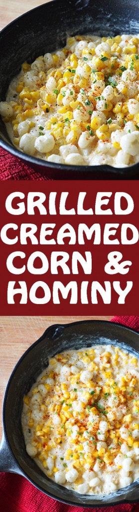 Grilled Creamed Corn with Hominy {Vegan} - TheVegLife
