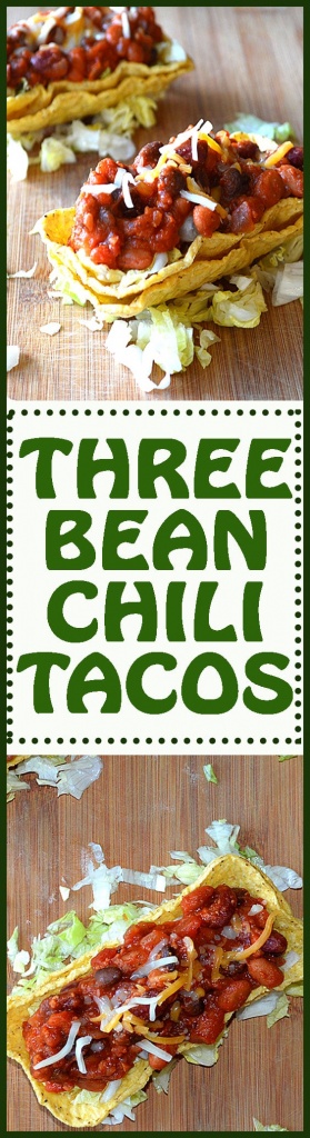 Vegan Three Bean Chili Tacos - TheVegLife