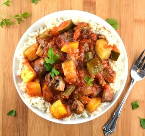 Vegetable Stew over Rice {Vegan} - TheVegLife