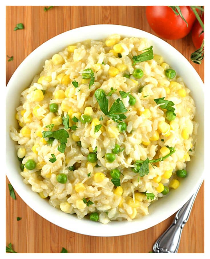 Sweet Corn Risotto {Vegan} - TheVegLife