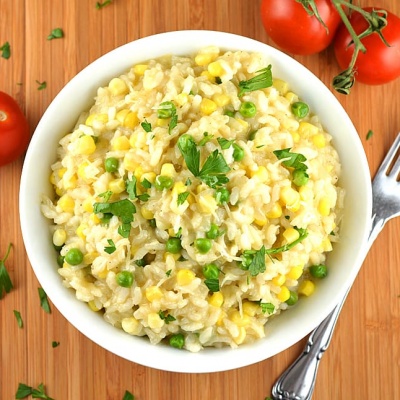 Sweet Corn Risotto {Vegan} - TheVegLife