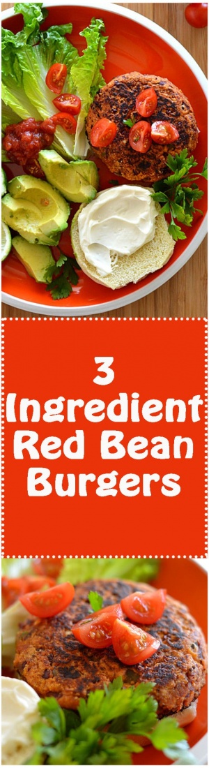 3 Ingredient Red Bean Burgers - TheVegLife