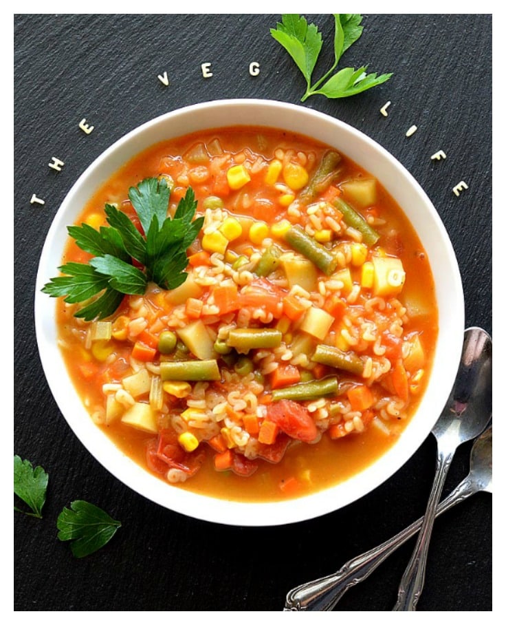 Alphabet Vegetable Soup - TheVegLife